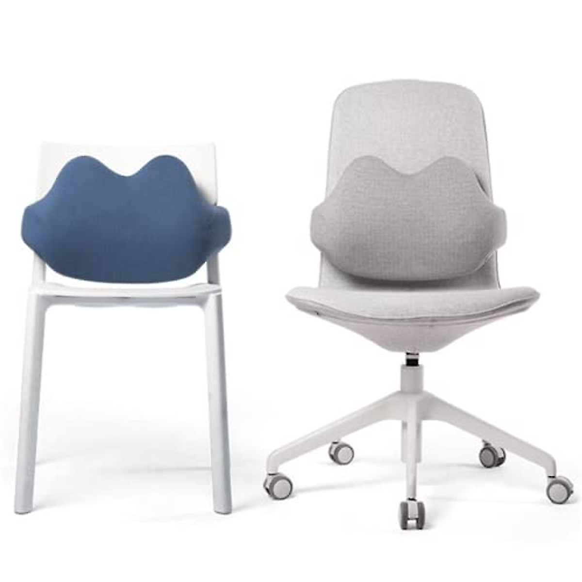 PSVOD Butt and Back Cushion for Office Chair，Back Cushion for Office Chair Posture Pink,Pillow Seat Cushions for Chairs (Blue)