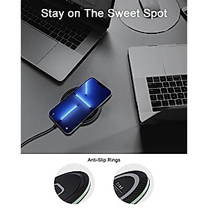 15W Wireless Charger Kits, Phone Charging Pad, iPhone Cordless Charging Station with Wall Plug for iPhone 14 13 Pro Max 12 11 Se X Xr Xs 8 Plus, Samsung Galaxy S23 S22 Ultra S21 S20 Android Cargador