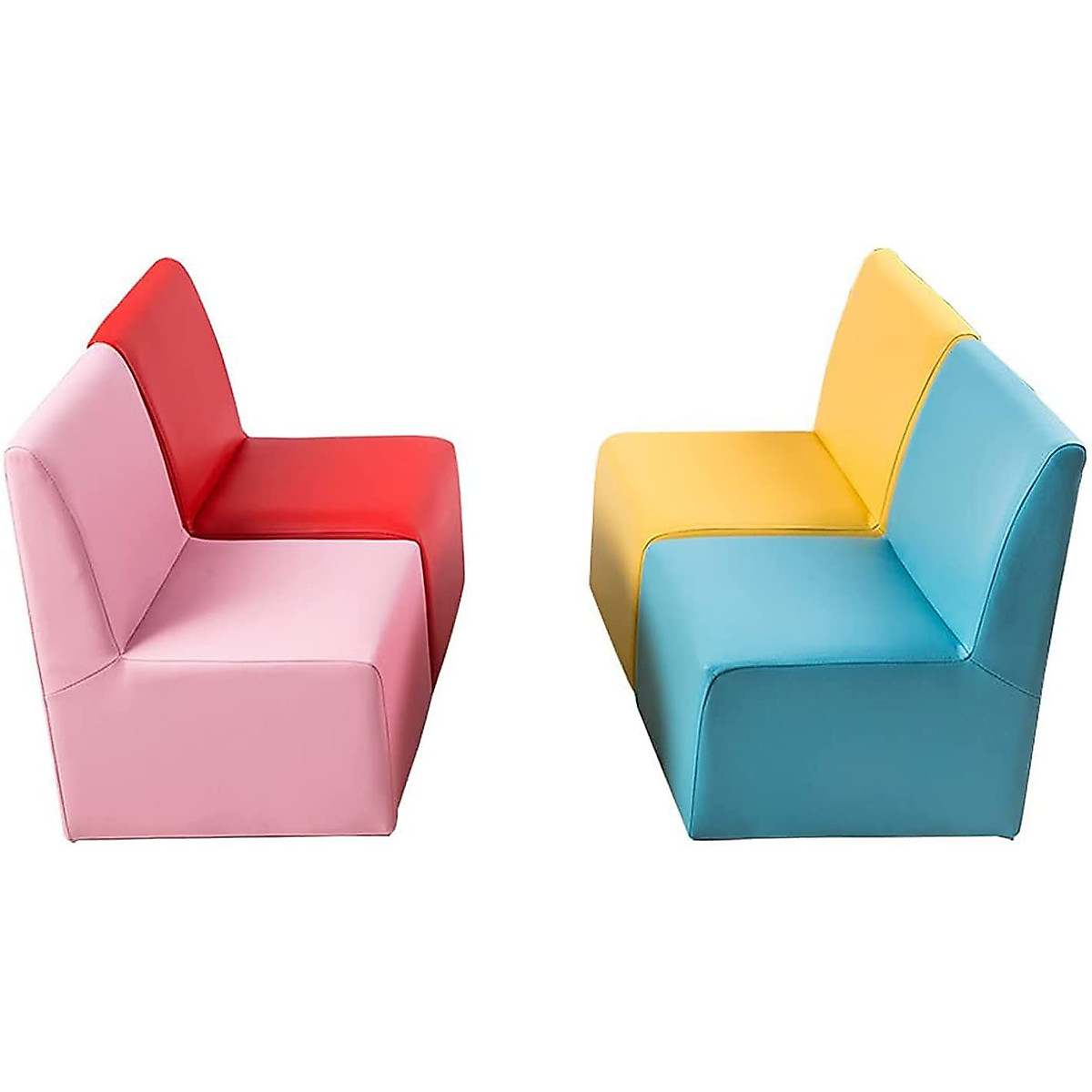 KINBOR BABY Flexible Seating Set for Toddlers and Kids, Children's Colorful Sofa Chair for Classroom Kindergarten Library 8 PCs Toddlers Soft Foam Set