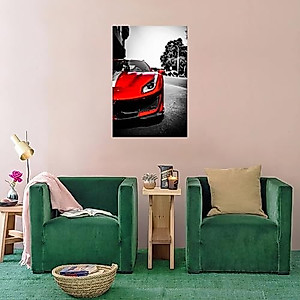 Car Poster Ferrari F40 Supercar Posters Racing Car Canvas Wall Art For Boy's Bedroom SuperCar Wall Decor Unframe-style 12x18inch(30x45cm)