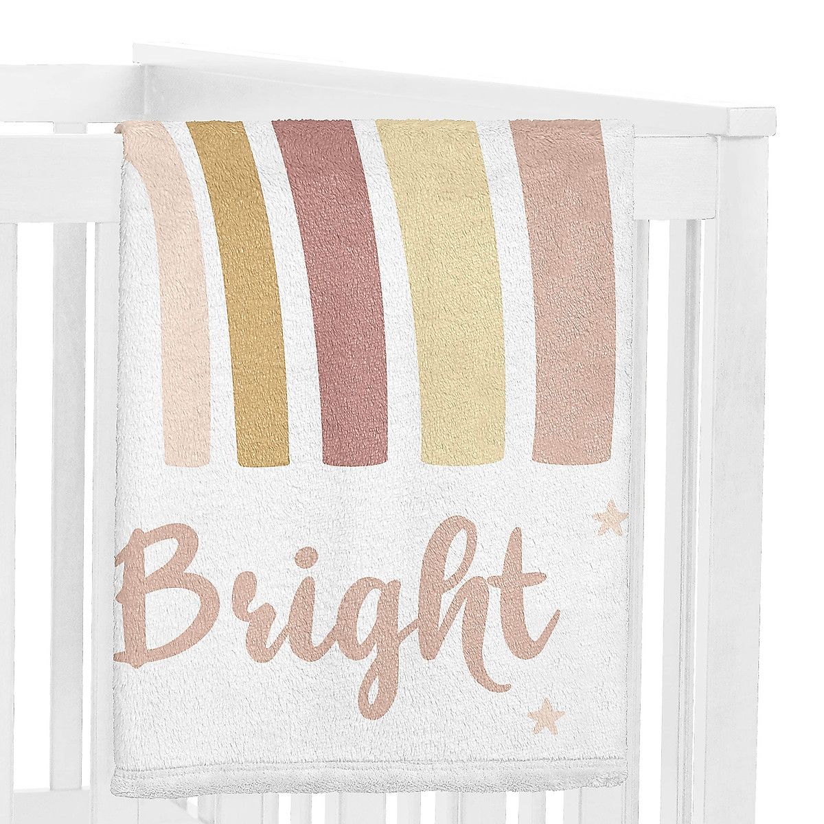 Sweet Jojo Designs Boho Rainbow Girl Milestone Blanket Monthly Newborn First Year Growth Mat Baby Shower Memory Keepsake - Blush Pink Dusty Rose Gold Yellow Mauve Taupe Beige Tan Bohemian Celestial