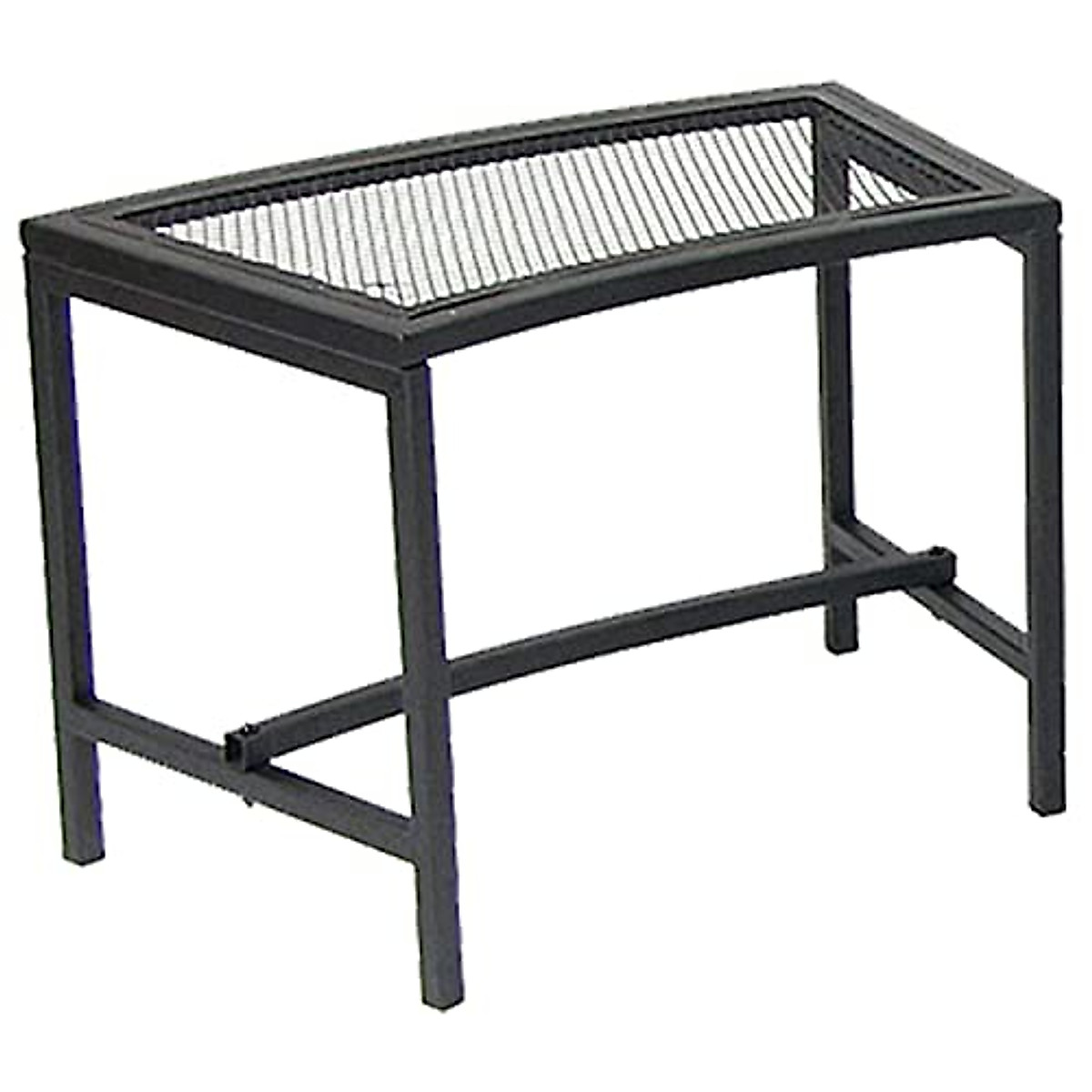 Sunnydaze Outdoor Curved Fire Pit Bench - Rustic Backyard Backless Powder-Coated Black Metal Mesh Garden, Patio, Porch and Deck Chair Seating - Set of 4