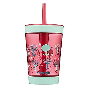 Contigo Kids Spill-Proof 14oz Tumbler & Kids Spill-Proof 14oz Tumbler with Straw and BPA-Free Plastic, Fits Most Cup Holders and Dishwasher Safe, Sprinkles Pink