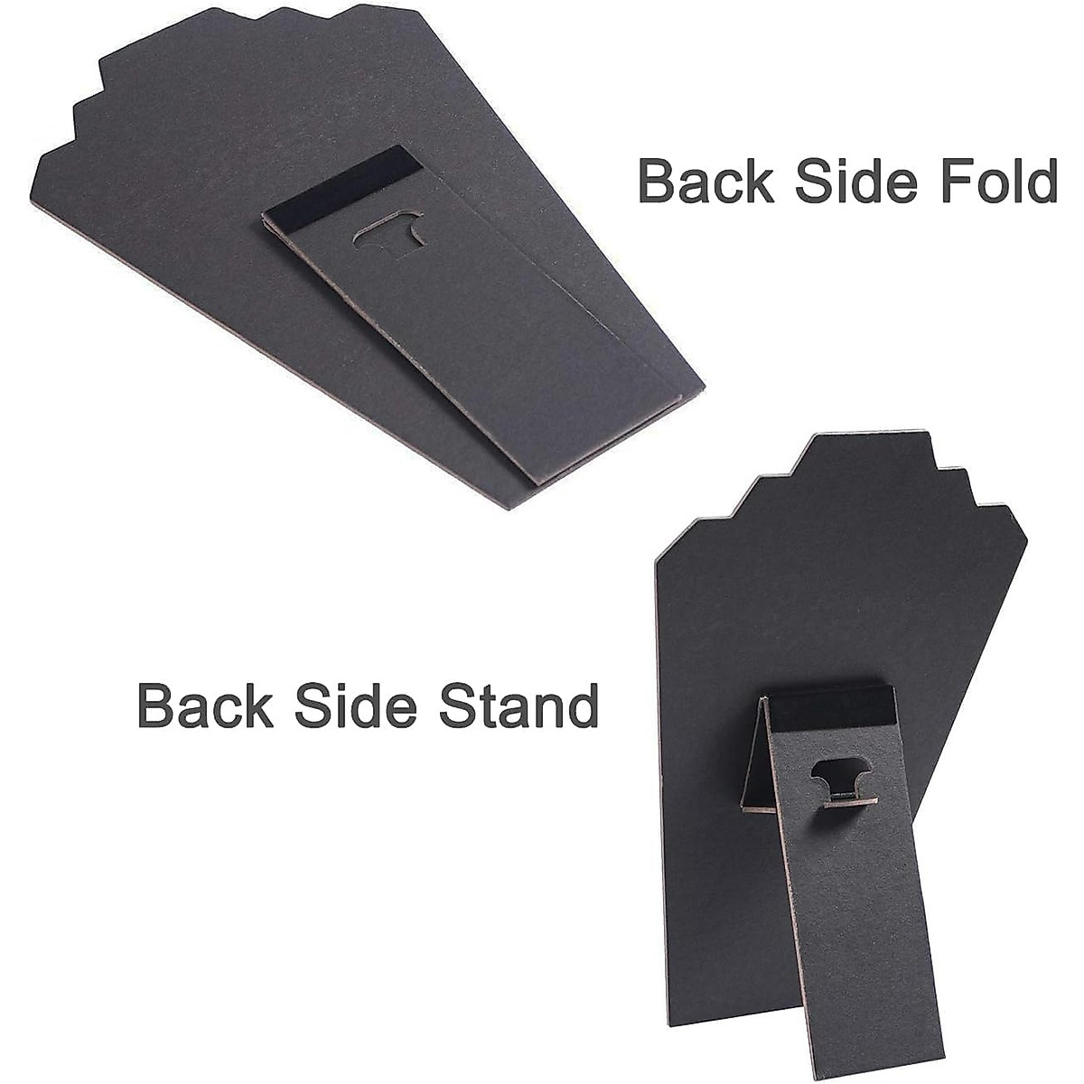 Coward 4Pcs/Set Black Necklace Earring Jewelry Set Display Stand, Foldable Black Velvet Necklace Bust Easel Chain Necklace Holder Organizer Rack for Home or Store Show