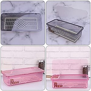 OUNONA Boxes to Home Tool with Containers Drainer Covered Utensil and Holders Trays Storage Keeps Container Dinnerware Color Plastic Organized Drain Chopsticks Flatware Tray Holder