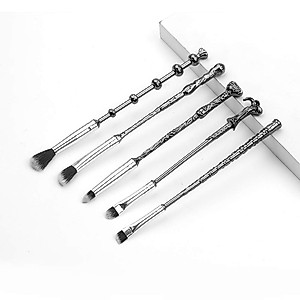 Gifts Wi-zard Wand Makeup Brushes 5 PCS Makeup Brush Set for Foundation Blending Blush Concealer Eyebrow Face Powder