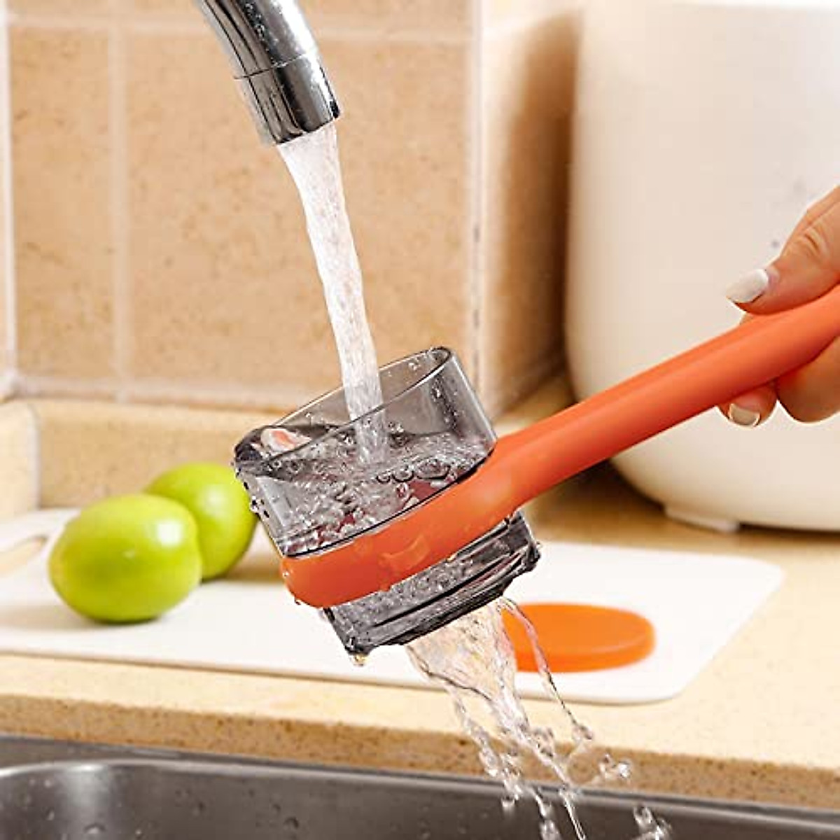 Bothyi Vegetables Peeler Multifunctional Potato Peeler Comfortable Grip Sharp Stainless Steel Blade Kitchen Gadgets Peeling Machine for Potatoes, orange