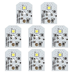 WR55X11132 Refrigerator Led Lamp Replacement，Fits for GE Refrigerator LED Light Module Replace WR55X25754 WR55X30602 WR55X26486, Without Plastic Cover, Only Led Pcb Board（8 PCS）