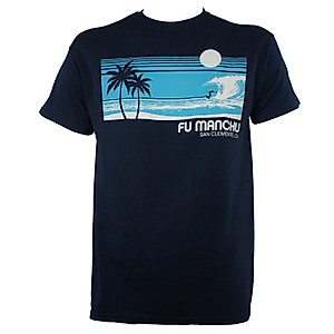 Fu Manchu Mens Surf San Clemente T-Shirt M Blue