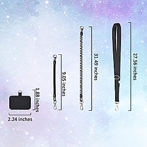 Eco-Fused Phone Straps - 3X Adjustable Neck, Wrist Strap and Stretchy Tether with Phone Pads - Universal Lanyards Holds All Smartphones with Full Coverage Cases