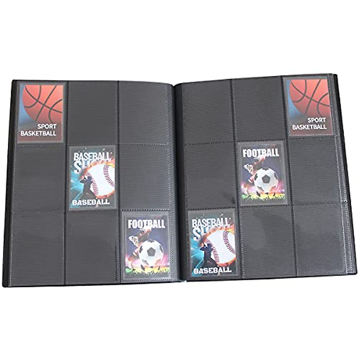 WINTRA Quality 9-Pocket Trading Card Album Folders , 360 Side Loading Pocket Card Binder for Trading Card (Black)