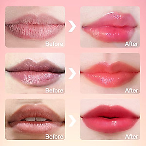 BINGBRUSH 3 Pcs Carotene Orange Red Cherry Color Changing Lipstick Queen,PH Mood Long Lasting Labiales Lip Gloss Korean Lip Balm Tinted Magic Lip Stain Matte Makeup Moisturize Lipstick Set for Women