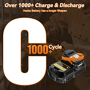DCB203-2 Upgraded 3.0Ah Replacement for Dewalt 20V MAX Battery and Charger Combo Compatible with Dewalt 20V Battery with Charger Replacement for Dewalt 20Volt Lithium Battery DCB205 DCB203 DCB204