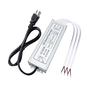 inShareplus 12V Power Supply, 300W IP67 Waterproof LED Power Supply, AC 110-260V to DC 12 Volt 25A Low Voltage Transformer, LED Driver with 3-Prong Plug for LED Light, Computer Project, Outdoor Use