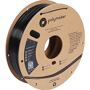 Polymaker PolySmooth PVB Filament 1.75mm Black Filament, 750g Cardboard Spool - Black PVB Filament Print Like PLA Filament 1.75, Easy Smoothable Post Process with IPA Alcohol, Work with Polysher