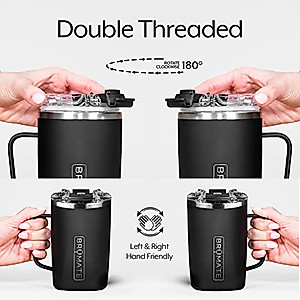 BrüMate Toddy - 16oz 100% Leak Proof Insulated Coffee Mug with Handle & Lid - Stainless Steel Coffee Travel Mug - Double Walled Coffee Cup (Matte Gray)