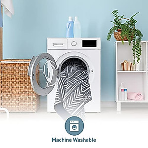 Rugshop Contemporary Geometric Bohemian Stain Resistant Flat Weave Eco Friendly Premium Recycled Machine Washable Area Rug 7'7"x9'6" Dark Gray