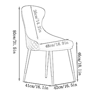 MZLaly Leather Dining Chairs Set of 6,Kitchen Counter Lounge Living Room Reception Chair Ergonomics Seat Sturdy Carbon Steel Metal Legs (Color : Pink)