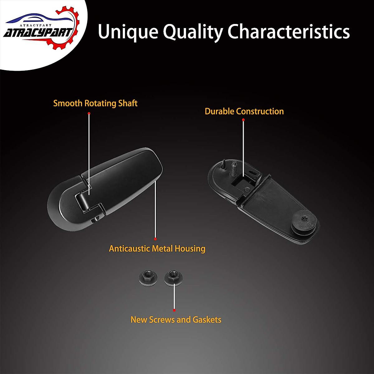 Rear Window Hinge Set Liftgate Glass Hinge Right & Left | Replacement for 2006-2010 Ford Explorer, Mercury Mountaineer | Replaces# 6L2Z-78420A68-A, 6L2Z-78420A69-AA