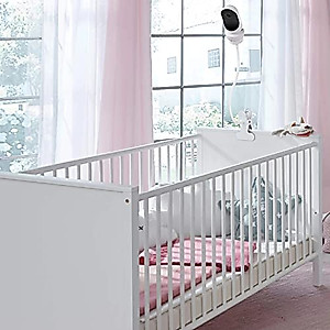 Clamp Mount for Owlet Cam and Owlet Cam 2, Flexible Baby Monitor Holder Crib Mount Without Tools or Wall Damage - White