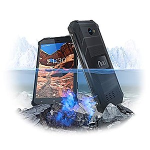 NUU Mobile R1 Unlocked Rugged Cell Phone - 5.0" Android Smartphone - Black