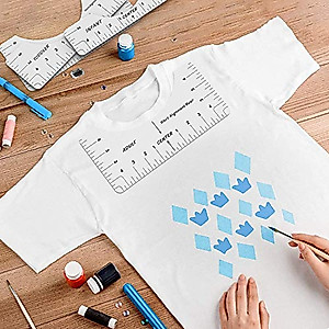 Tshirt Alignment Ruler, Tshirt Alignment Ruler Tool Set, Tshirt Craft Ruler with Guide Tool, T-Shirt Ruler Guide Tshirt Alignment Tool for Vinyl, Htv, Heat Transfer Vinyl[4 Pcs]