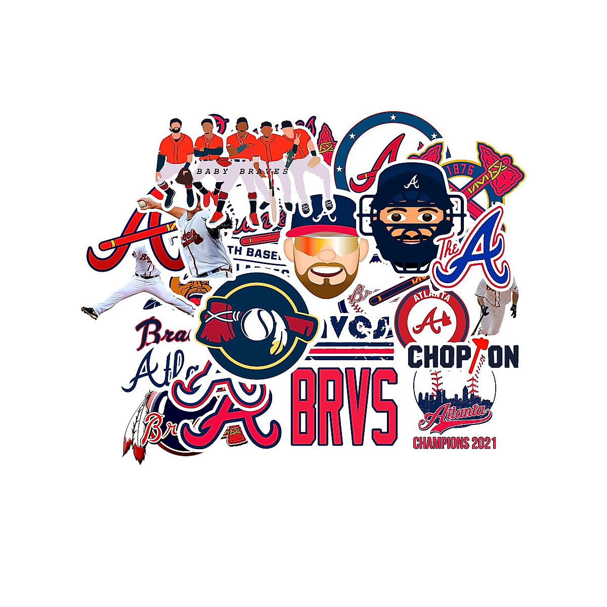 25 PCS of American Baseball Stickers for Water Bottle, Laptop, Bicycle, Computer, Motorcycle, Travel Case, Car Decal Decoration Sticker