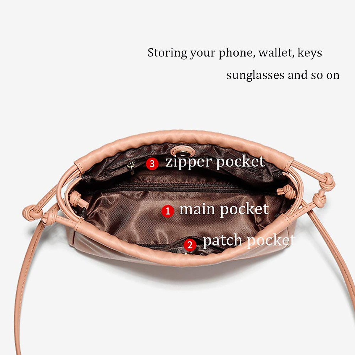 YDKW Fashion Shoulder Bag for Women Cloud Crossbody Bag Pu Leather Dumpling Handbags Messenger Bag (red)