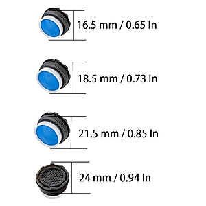 20PCS Faucet Cache Aerators with 4PCS Cache Faucet Aerator Key Removal Wrench Tool, Water Saving Sink Flow Restrictor Set for Sink Tap Aerators M16.5 18.5 21.5 24