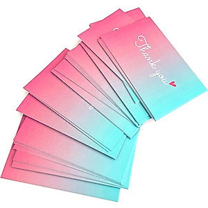 RXBC2011 500 Little Thank You Cards Gold Heart Design Bulk Thank you Notes for All Occasions 3.5 x 2 Inch Multicolor