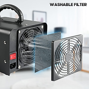 QAYE 0zone Machine 15000mg for Home/Car/Smoke/Pet Room (Black)