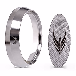 54mm Espresso Dosing Funnel and Puck Screen Set KNODOS Coffee Dosing Ring And Filter for Portafilters Compatible with 54mm Breville Portafilter Basket Premium Espresso Machine Accessories