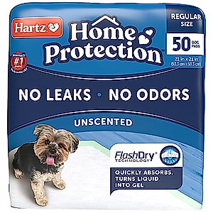 Hartz Home Protection Unscented Odor Eliminating Gel Dog Pads - 50 Count