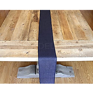 CleverDelights 6" Navy Burlap Roll - Finished Edges - 10 Yards - Jute Burlap Fabric