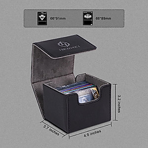 MTG Deck Box for Card,Card Storage Box Fits 100+ Single Sleeved Cards, PU Leather with Strong Magnet Function Card Deck Case Compatible with Collectible Trading Cards, Magic Commander TCG Card