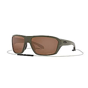 Oakley Men's OO9416 Split Shot Rectangular Sunglasses, Matte Olive/Prizm Tungsten Polarized, 64 mm