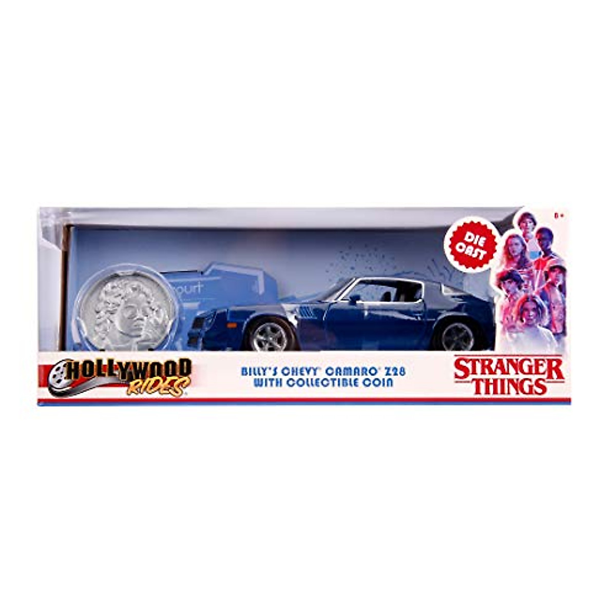 Jada Toys Billy's Chevrolet Camaro Z28 Dark Blue with Collectible Coin Stranger Things (2016) TV Series 1/24 Diecast Model Car by Jada 31110