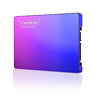Somnambulist SSD 60gb 120gb 240gb Sata3 Solid State Drive Internal SSD (Gradient Blue purple-60GB)