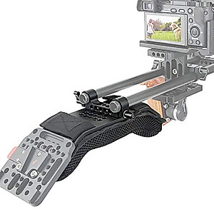 NICEYRIG 15mm Shoulder Pad Support System for DSLR Camera Cinema Camcorder, Shoulder Mount Rig with Base Plate, Aluminum Alloy 16'' 15mm Rod, Handle Set - 435