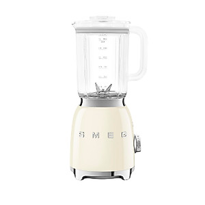 SMEG 50's Retro NEW Countertop Blender with 4 Presets and 4 Speed Settings with 6 Cup BPA Free Titan Renew JUG, BLF03CRUS, Cream