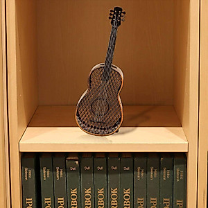 Guitar Shaped Box Cork Holder, Guitar Shaped Wine Cork Container Wine Bottle Stopper Organizer Home Decoration