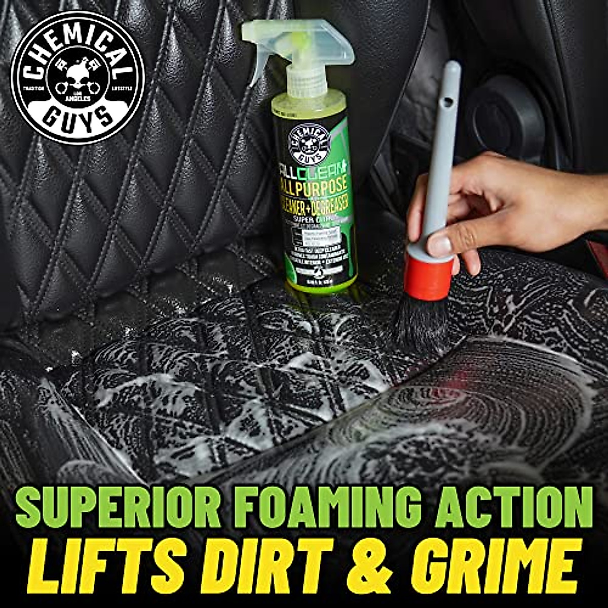 Chemical Guys CLD_101_16 All Clean+ Citrus Based All Purpose Super Cleaner, Safe for Cars, Trucks, SUVs, Motorcycles, RVs & More, 16 fl oz, Citrus Scent
