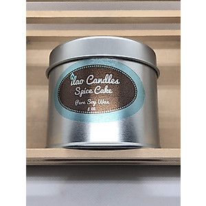 Spice Cake 8 oz Tin Jar Pure Soy Wax Candle Hand Poured in the USA