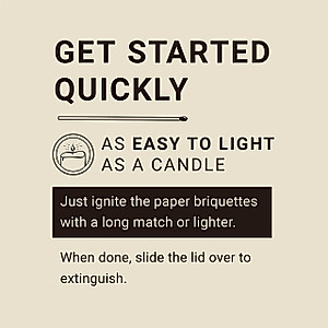 Radiate - 2 Pack Outdoor Portable Campfire - 3 Hours of Warmth and Burn Time - 4” Reusable Fire Pit for Camping, Smores, Cooking, and Picnics - Recycled Soy Wax