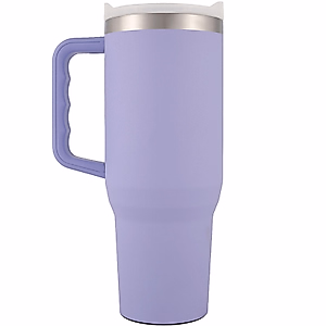 Yukon Outfitters Fit Forty 40oz Double Wall Vacuum Insulated Stainless Steel Tumbler with Reusable Straw & Ergonomic Handle | For Hot or Cold Beverage, Lavender