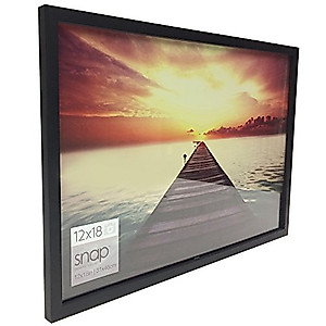 Gallery Solutions 12x18 Black Wood Wall Photo Frame