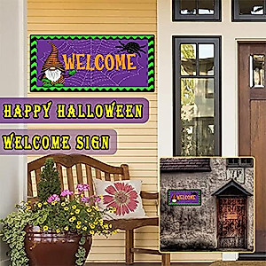 Halloween Decor Wall Welcome Hanging Garden Ornament Halloween Decorative Vintage Sign Home Decoration & Hangs