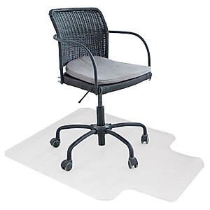 Bennbari Office Chair Mat with Lip, Mat for Carpet, Pile Carpet, Desk Chair Mat for Floor, Clear (Transparent)
