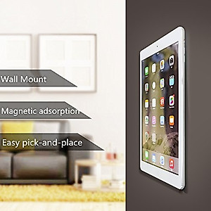 Magnetic Tablet Wall Mount for Public Displays, Fits for iPad, iPad Mini, iPad 2, 3, 4, iPad Air, iPad Air 2, Car Magnet Mount for iPhone 8 7+ 6S and All Cell Phones