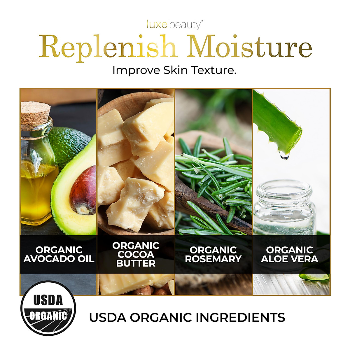 Luxe Beauty: Unscented Luxury Lotion - Anti-Aging Hand & Body Lotion with Hyaluronic Acid - Moisturizing, Lightweight, Non-Greasy Formula for Silky Smooth Skin - Gentle Hand Cream & Body Moisturizer